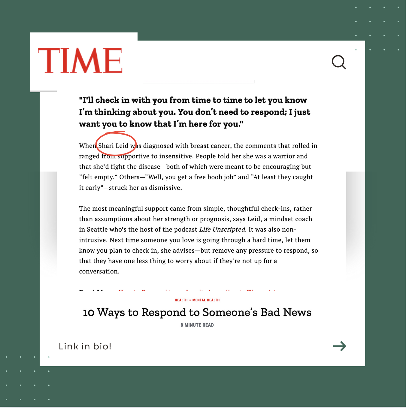 10 Ways to Respond to Someone's Bad News ~ Shari Leid